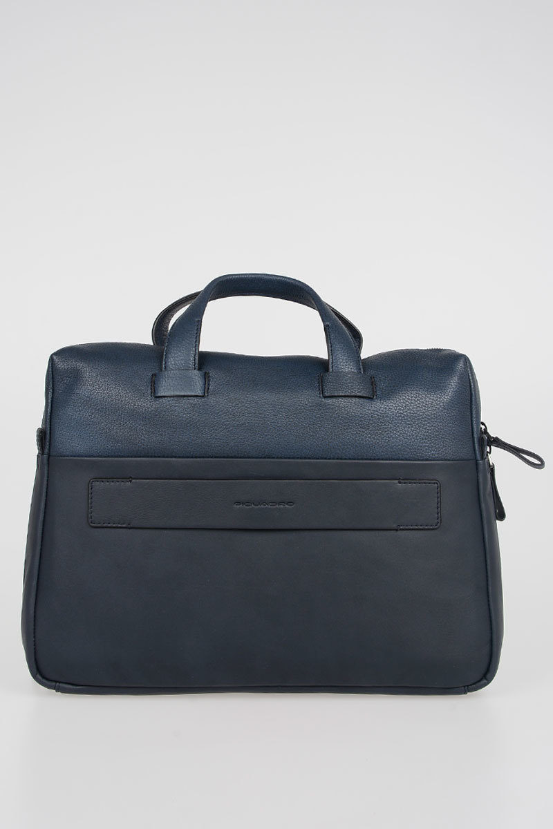 LINE Briefcase Blue Piquadro men - Cuoieria Shop On-line